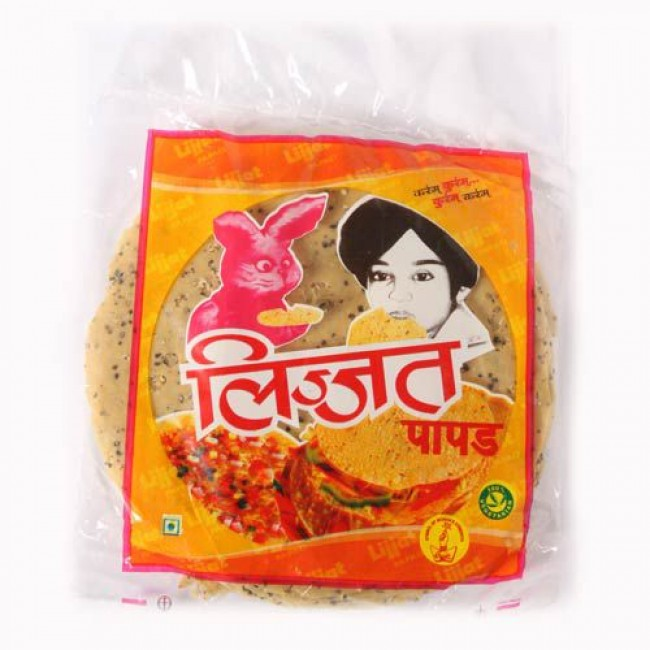 Lijjat Papad - Urad Papad 5" 200gm