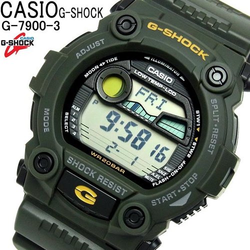 Buy Casio G Shock G 7900 3 Green Tide Moon Mens Watch