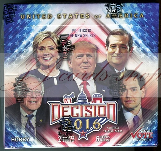 2016 Leaf Decision Trading Cards 總統卡 美國總統選舉系列 收藏卡 卡盒