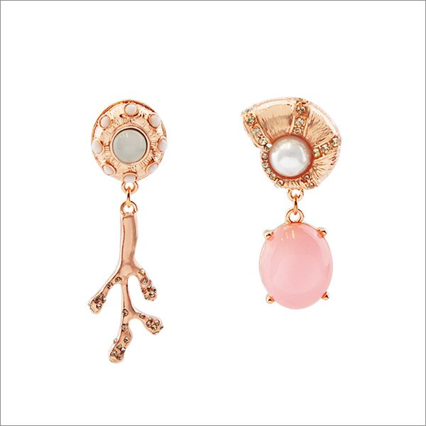 人魚公主的傳家寶耳夾＆耳針-玫瑰金 / Mermaid Princess's Heirloom-rose go