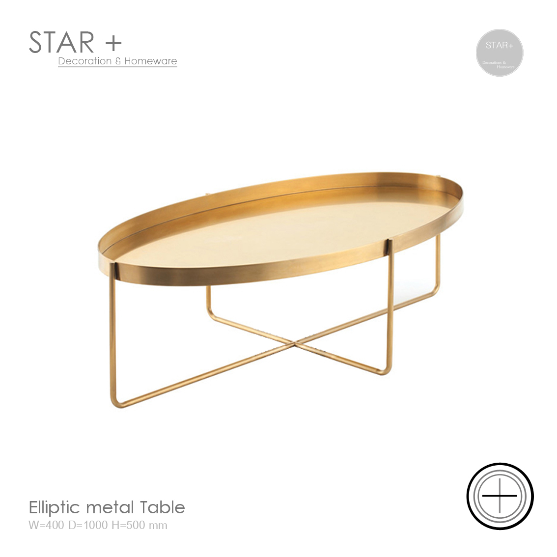 Elliptic metal Table