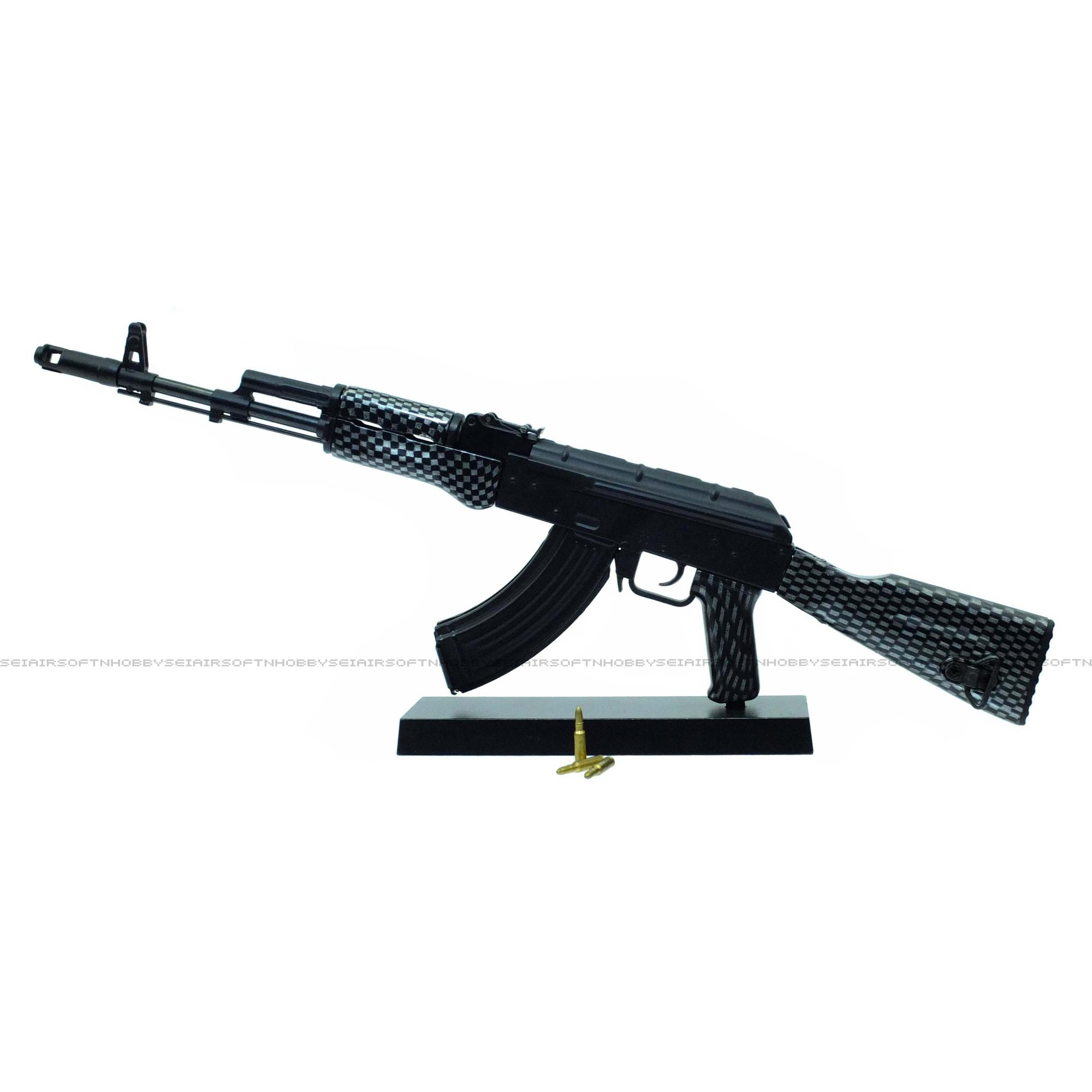 Toy-1-6-Scale-Metal-AK74-Model-Kit-Carbon-Fiber-Style