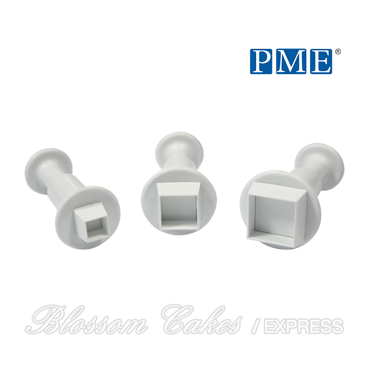 PME Square Plunger Cutters, Set of 3