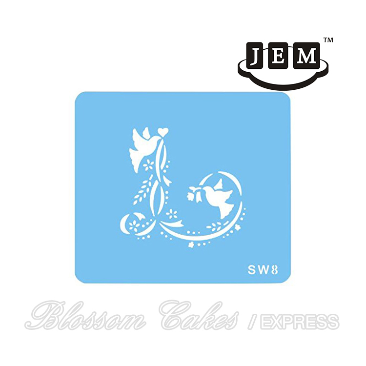JEM Doves & Ribbons Stencil