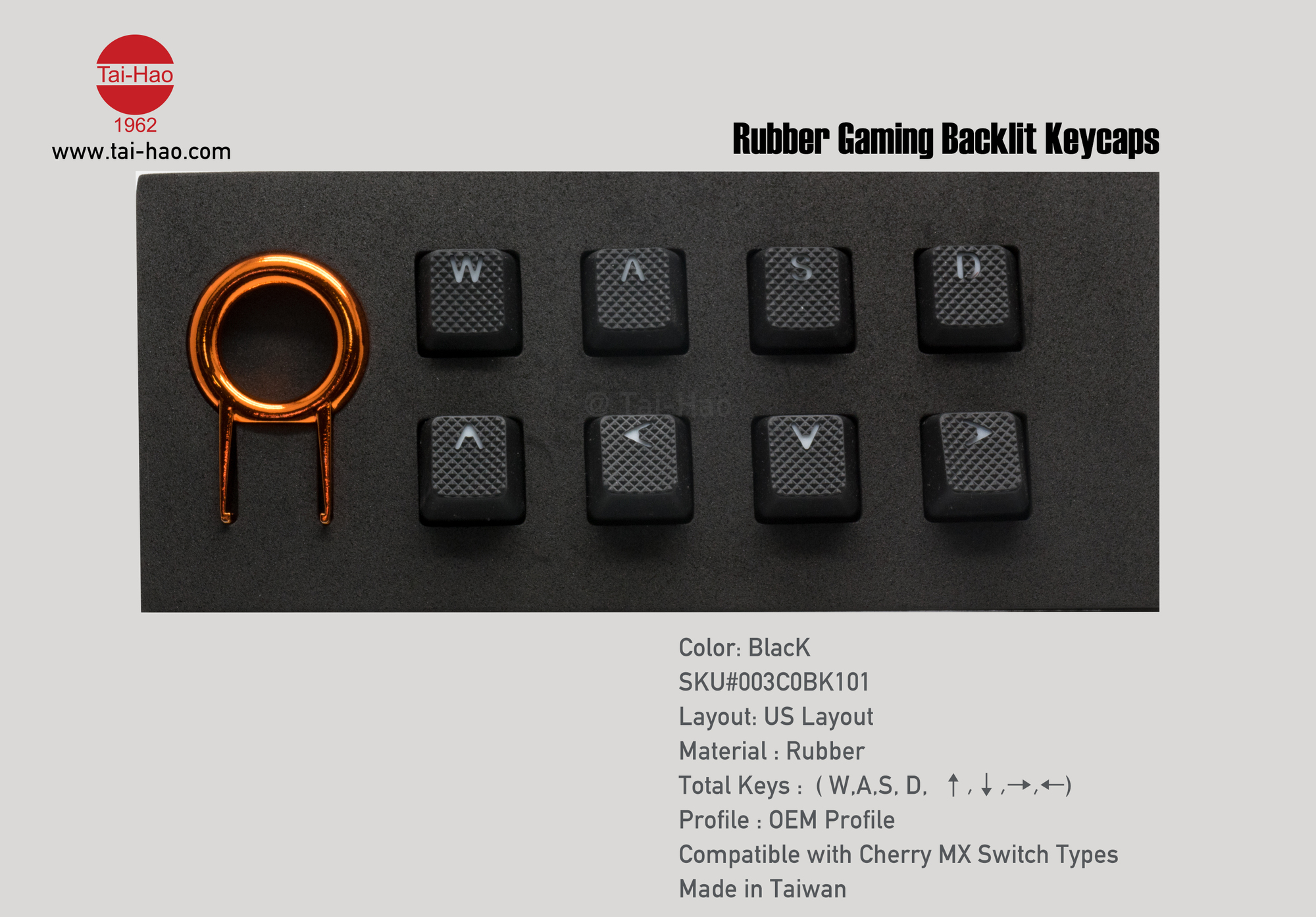 Tai-Hao Rubber Gaming Keycap Set
