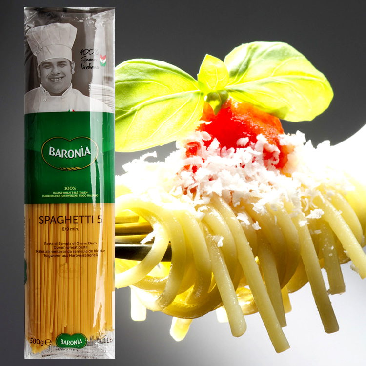 (寬細任選)《義大利大第一大牌》BARONIA巴羅尼亞直條義大利麵500g