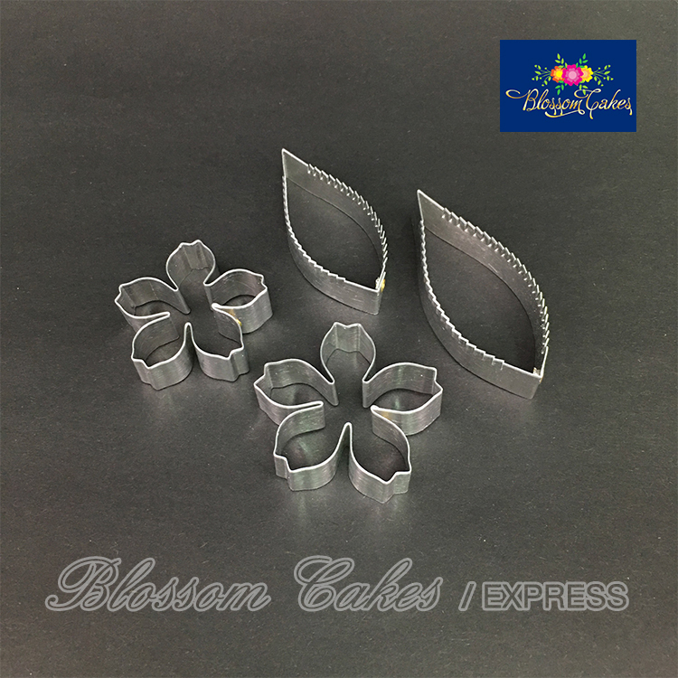 Cherry Blossom Petal & Leaf Cutters, Set of 4