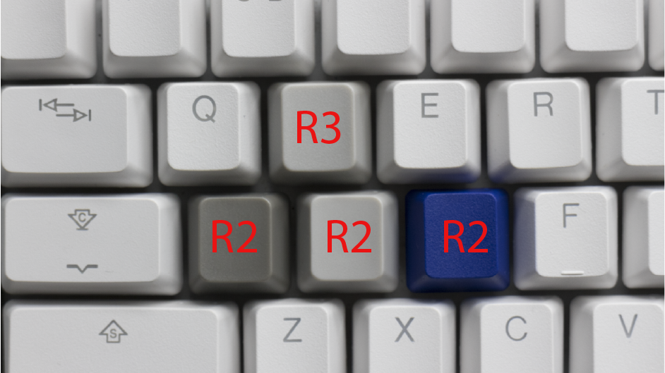 TAIHAO ABS 1 x 1u R2 /R3 Blank