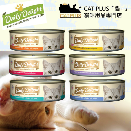 Daily Delight Pure天然低鎂Lysine 貓主食罐頭 80g x 6 (平均$13/罐)