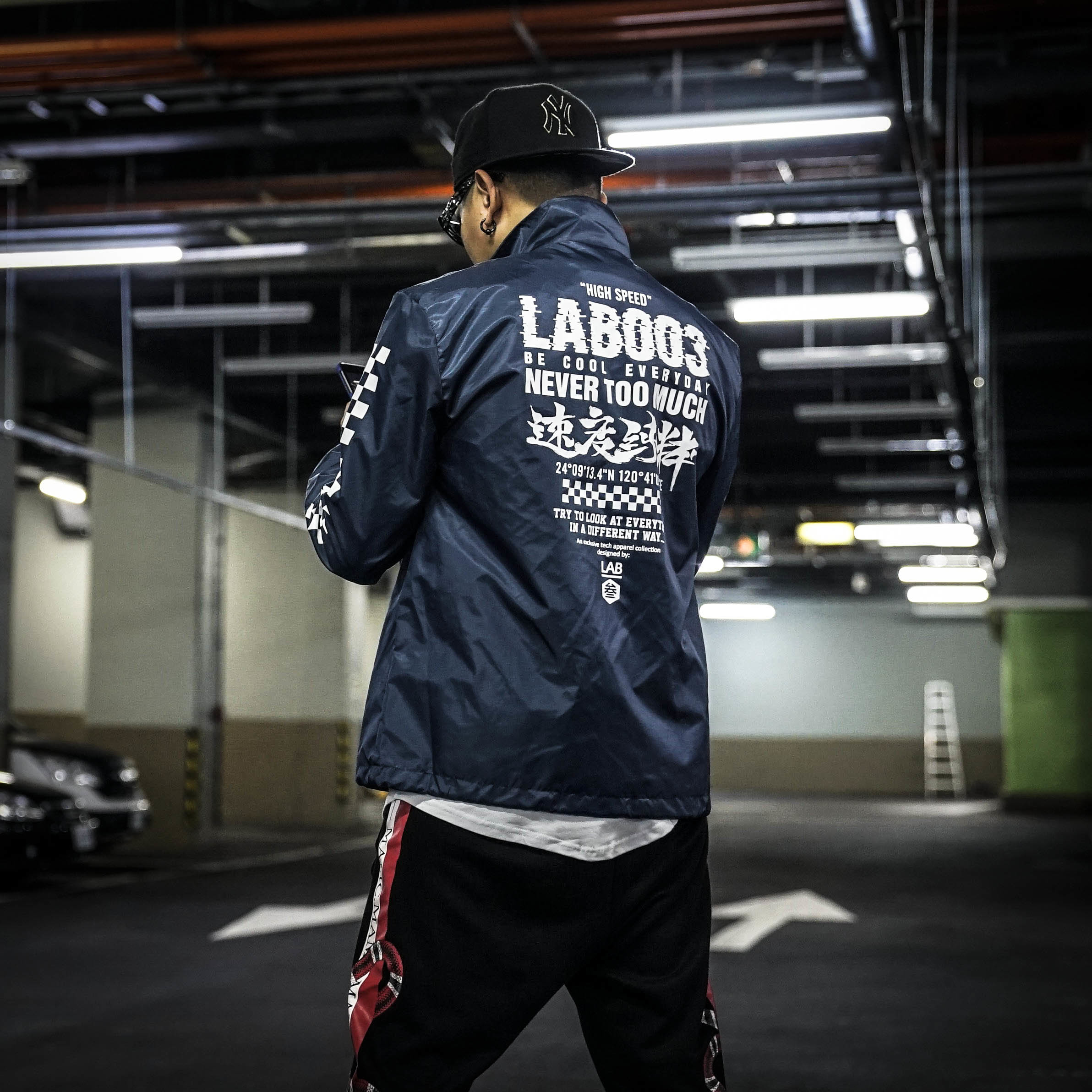 LAB.003 原創設計 純粹速度 防風教練外套 】
