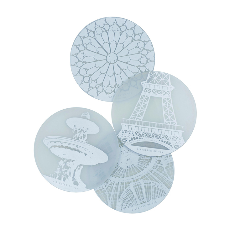 L'ATELIER DU VIN Paris Coasters 4 monuments of Paris