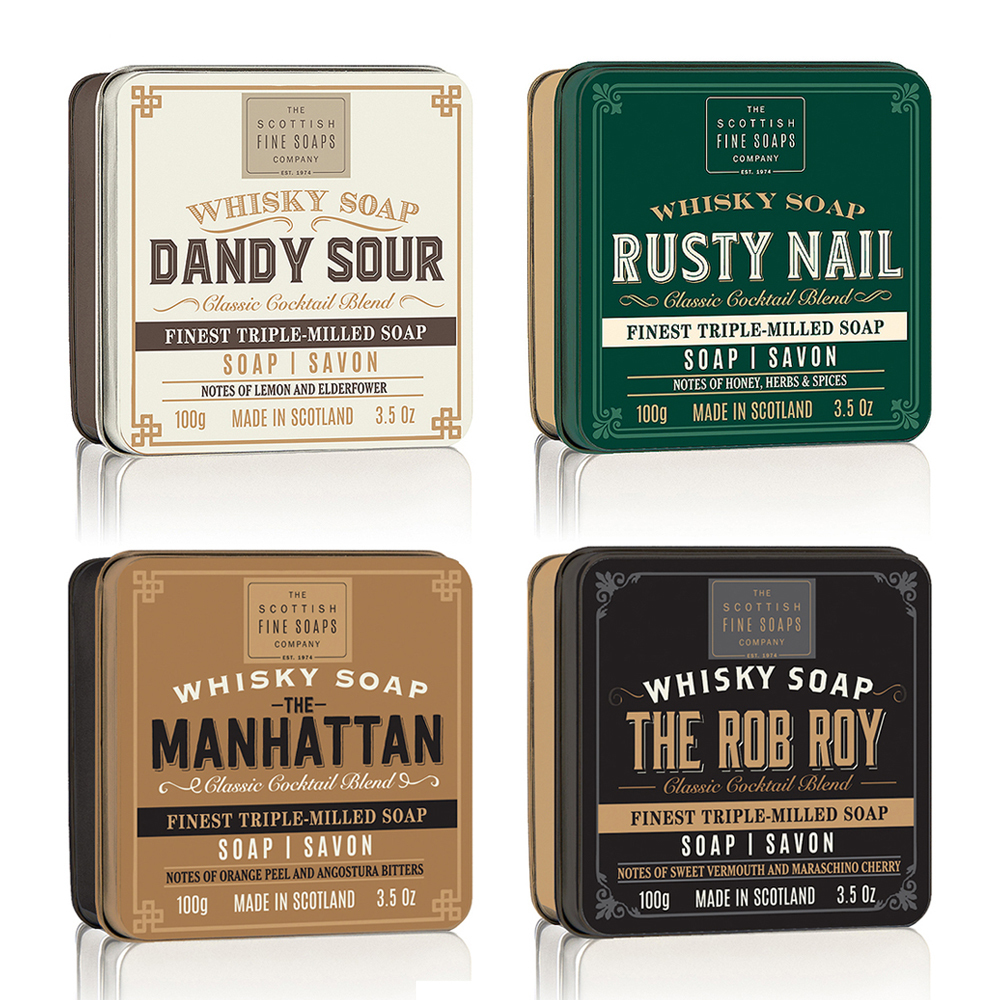 英國 Scottish Fine Soaps 威士忌系列 紳士沐浴皂 4件組｜風靡歐美 人氣熱銷 好評推薦