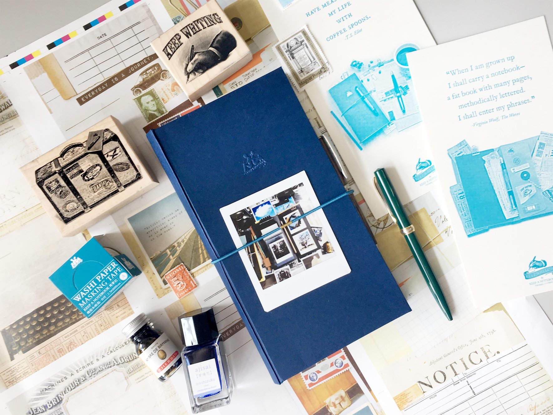 Keep a notebook / A5 Slim DIY多功能紙書衣 (琉璃藍)