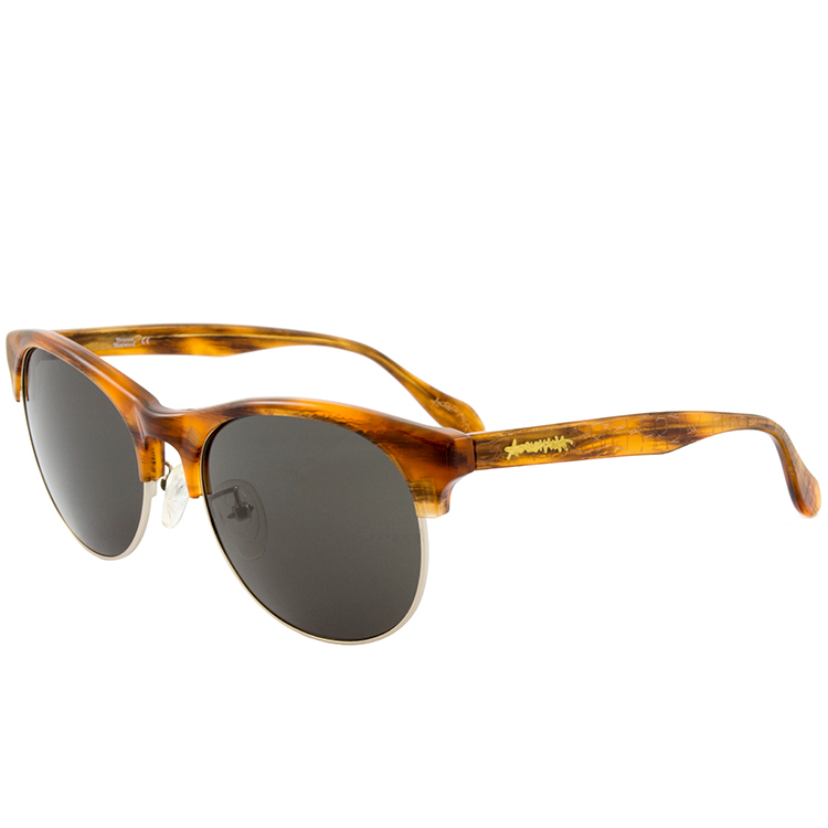 【Vivienne Westwood】 Anglomania 時尚皮紋星球太陽眼鏡(琥珀) AN763 03