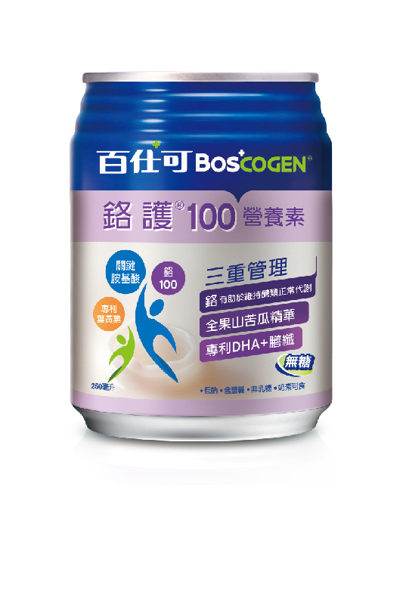 【送2罐】百仕可 BOSCOGEN 鉻護100營養素【無糖】 250ml 24罐/箱
