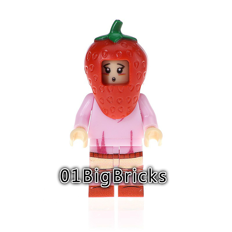 01BigBricks Custom Strawberry Masc Mascotgures Fit Lego