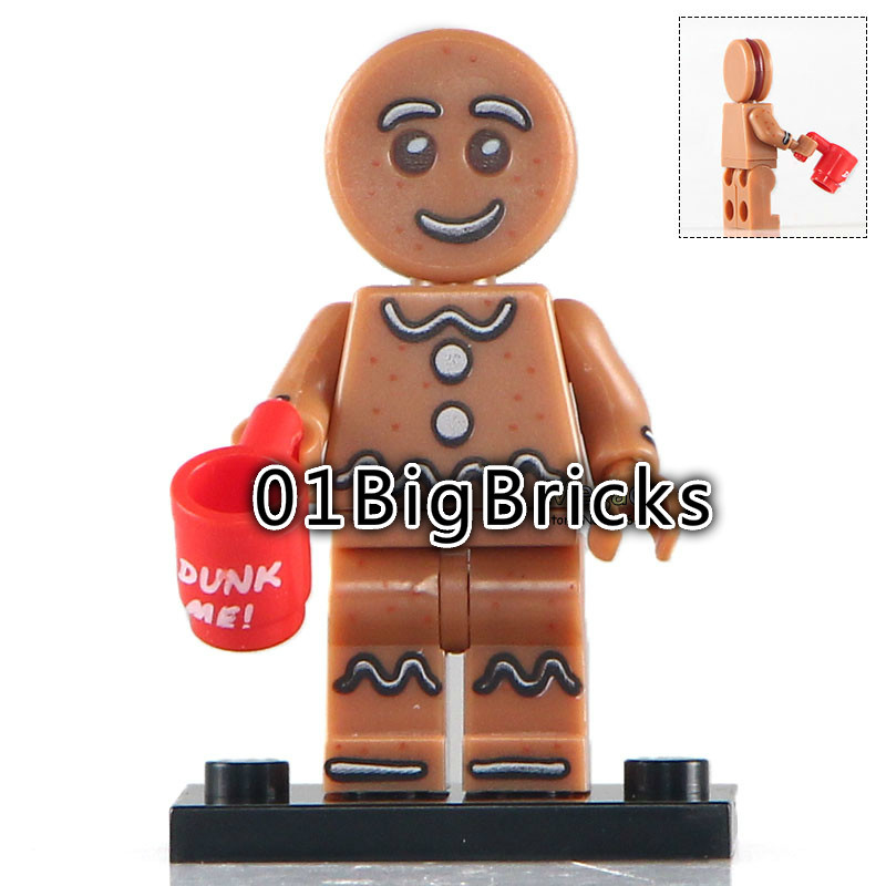 01BigBricks Custom Gingerbread Man Mascotgures Fit Lego