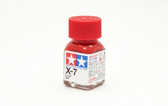 TAMIYA 田宮 油性法瑯漆 X-7 亮光紅色 10ml 貨號:X7