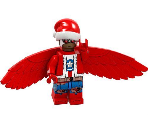Custom Christmas Captain America Falcon Minifgs Lego