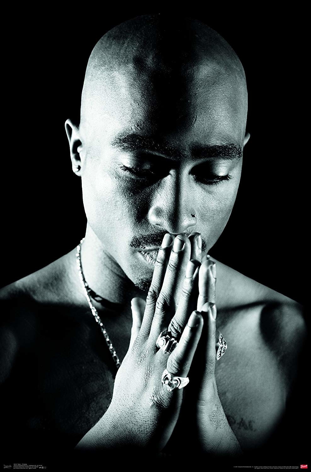 2Pac 傳奇饒舌歌手 Tupac-Praying 原裝進口經典海報 58 x 86cm