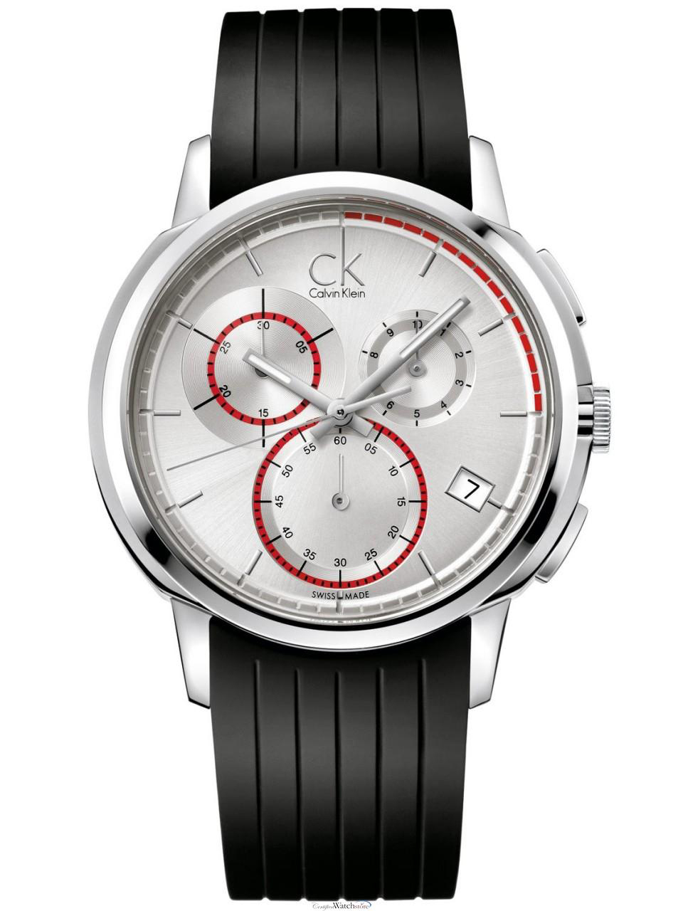 CK K1V27926 橡膠錶帶 Calvin Klein 礦物抗磨玻璃 日常生活防水 │國隆