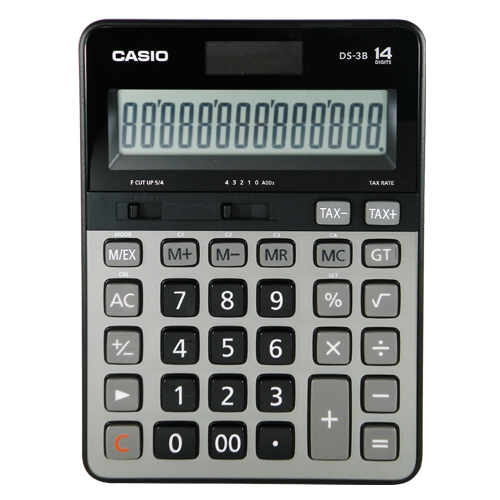 CASIO DS-3B 桌上型商用計算機 雙電力 14位數 金屬面板