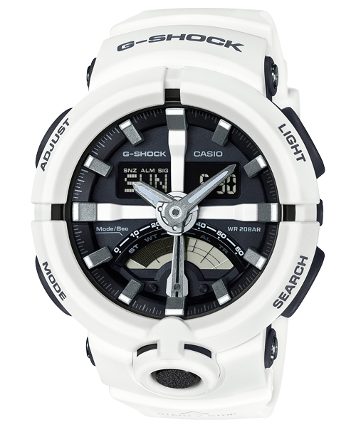 CASIO G-SHOCK GA-500-7ADR 雙顯電子錶 橡膠錶帶 防水200米 LED照明│國隆