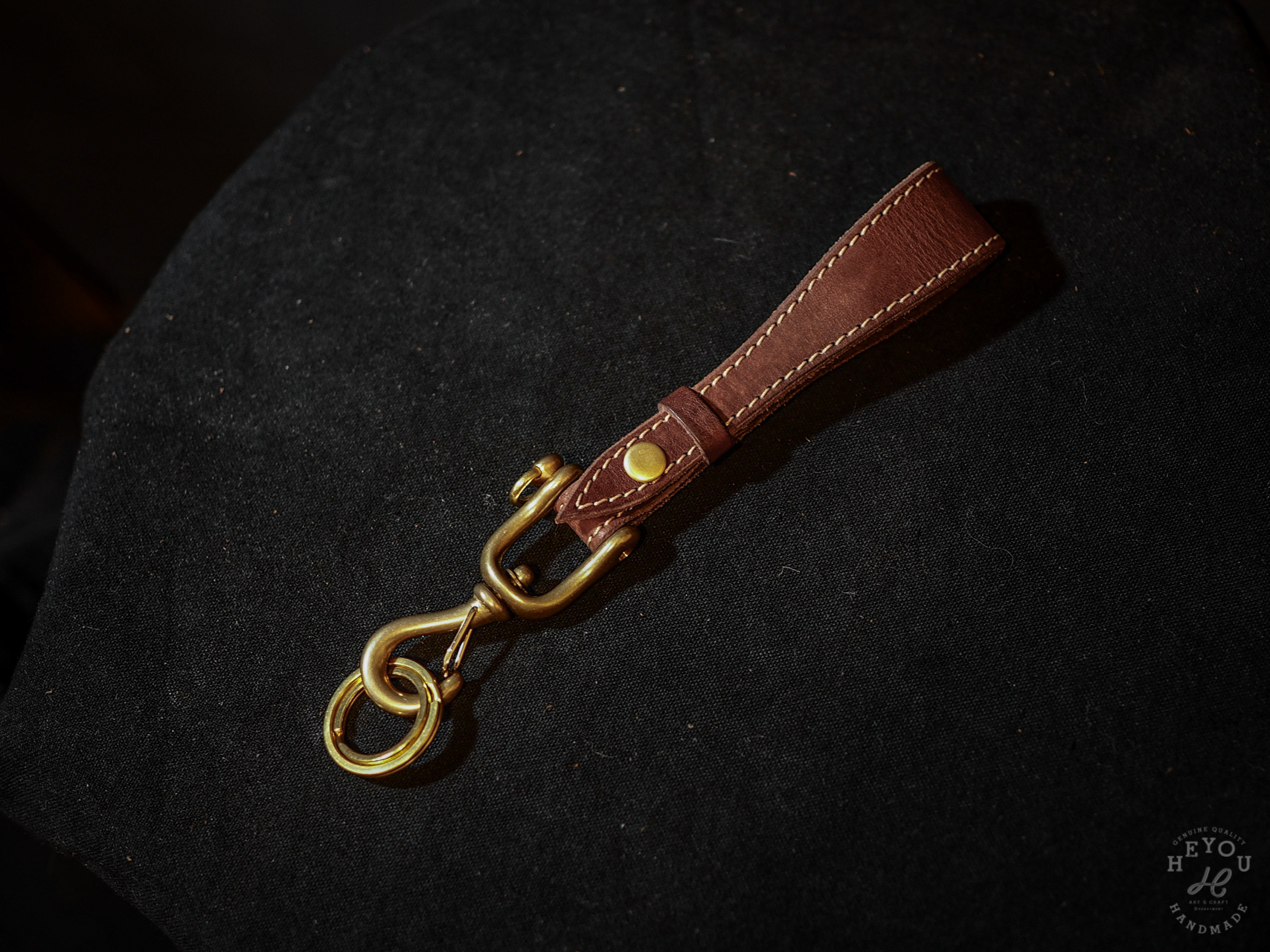HEYOU Handmade –Solid Brass Key Chain - 復古旋轉鑰匙圈