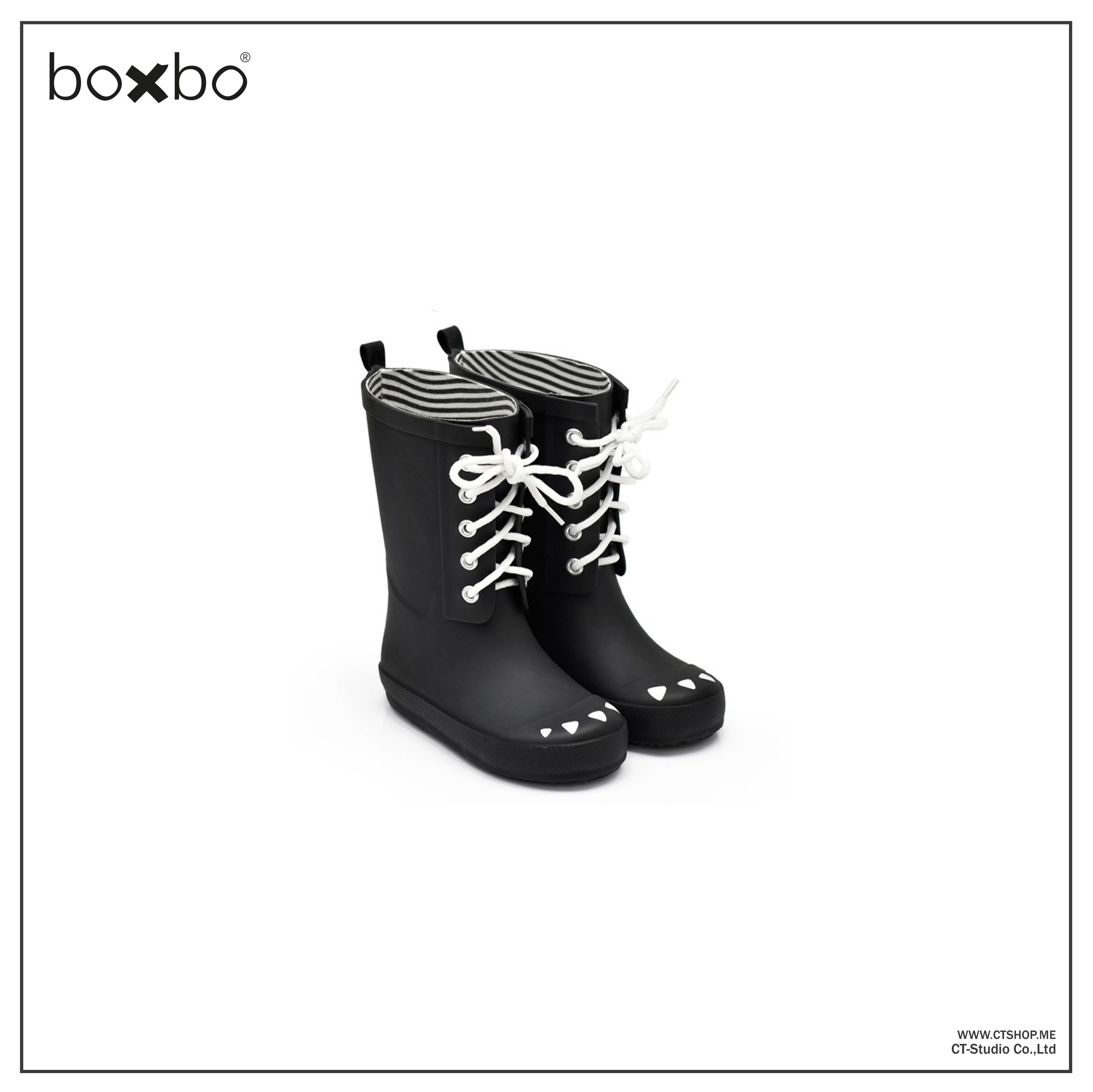 『BOXBO』雨鞋-愛時尚(軍靴黑)