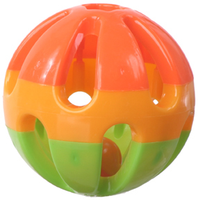 3" Rattle Ball Foot Toy - With Bell Inside