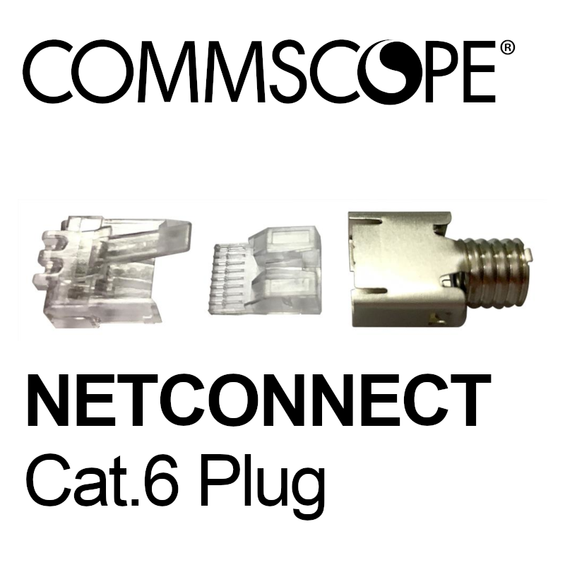 COMMSCOPE Cat.6 RJ45 Modular Plug, Unshielded (100 p...