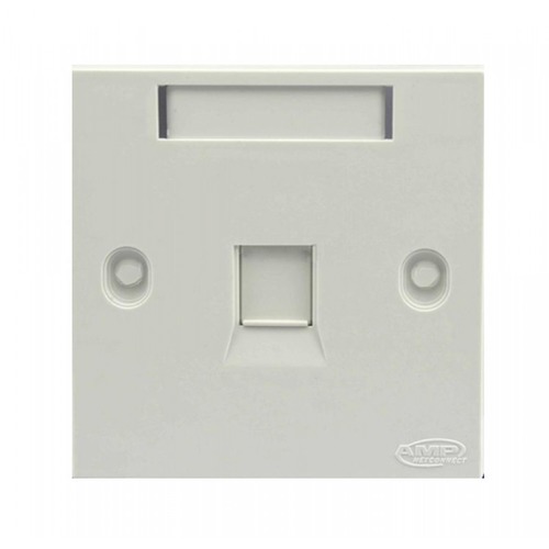 COMMSCOPE Shuttered Flat Faceplate