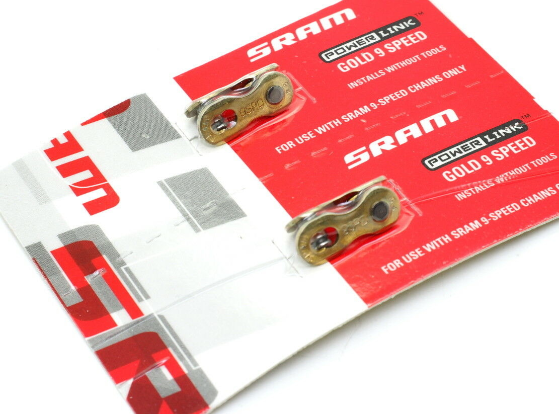 SRAM 9 Speed PowerLink, Chain Quick Link Connector, Gol