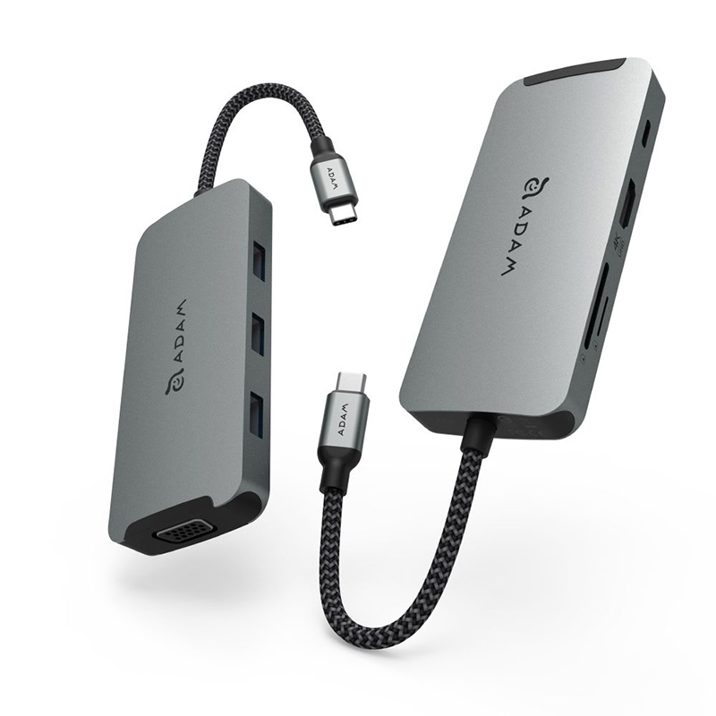 ADAM Hub A08 USB-C 八合一多功能轉接器