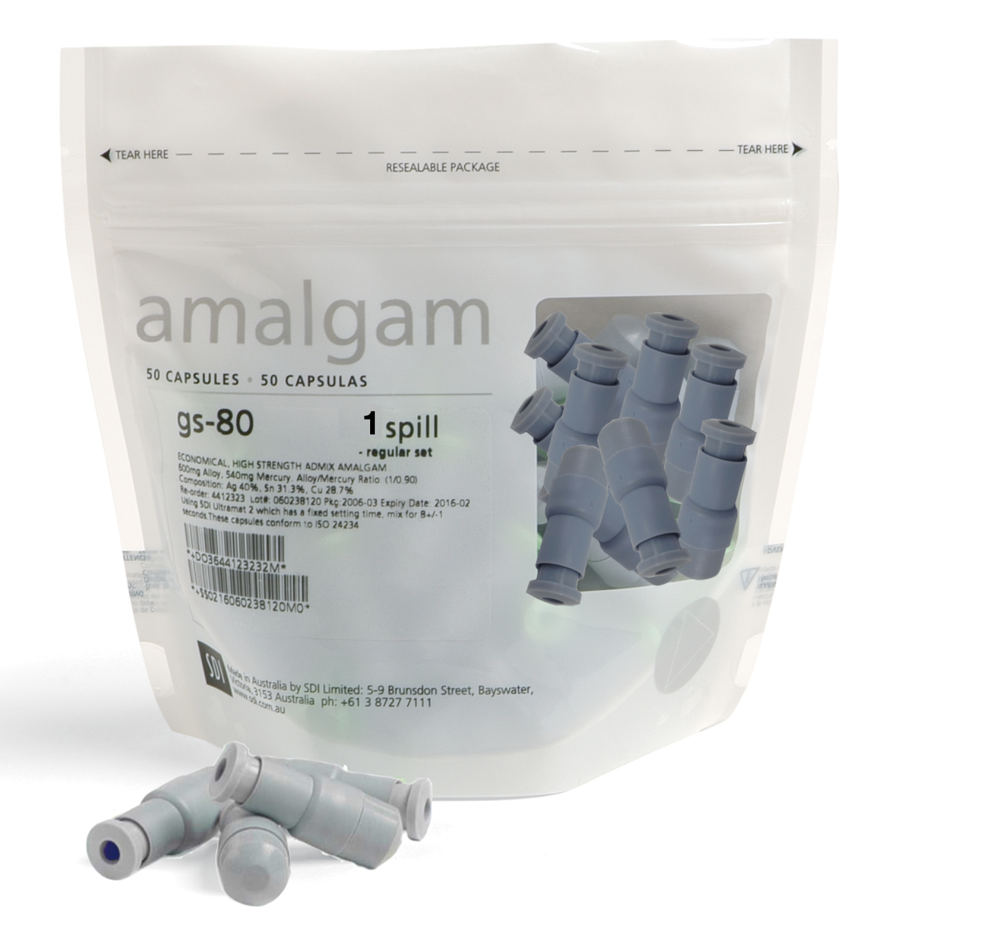 1 spill SDI GS-80 Amalgam ( Regular Set)