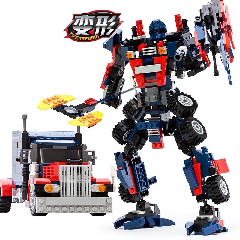 2 in 1 Optimus Prime Transformers Building Blocks Set