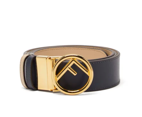 FENDI Reversible logo-embellished leather belt