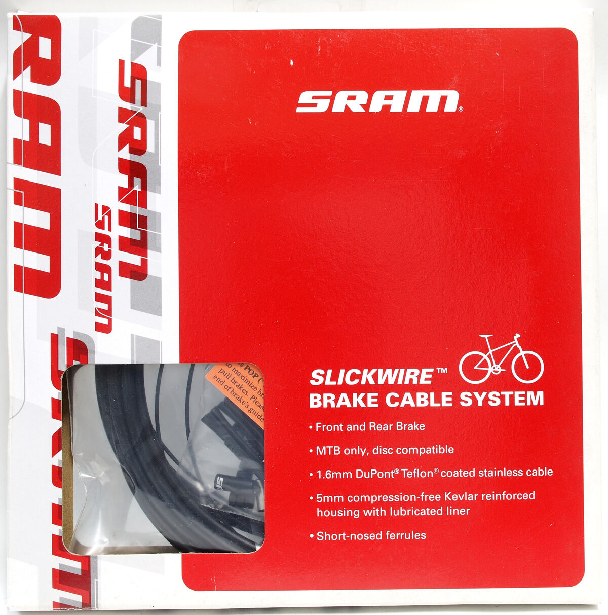 SRAM SlickWire Brake Cable System, MTB Brake Teflon Cab