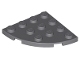 Lego 30565 Dark Bluish Gray Plate, Round Corner 4 x 4