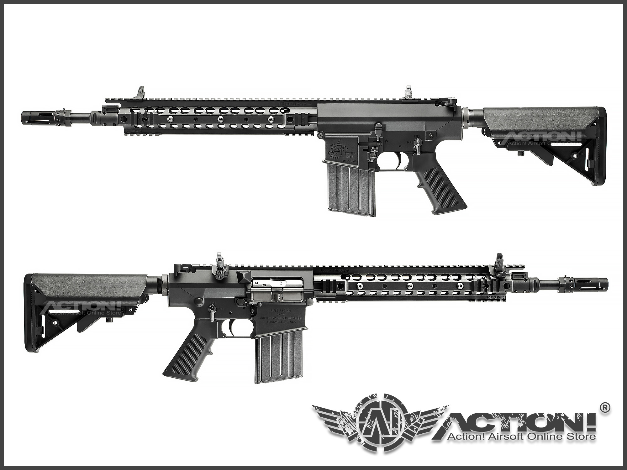 VFC - Knight's Stoner KAC SR-25 ECC GBB氣動槍 (BLACK 黑色)