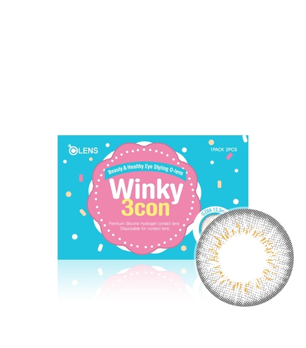 OLENS Winky 3Con COOL GRAY Soft Contact Lens
