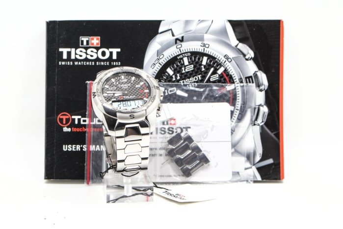 收購高雄中古TISSOT T047.420.44.207.00 天梭T-Touch II系列 #14863