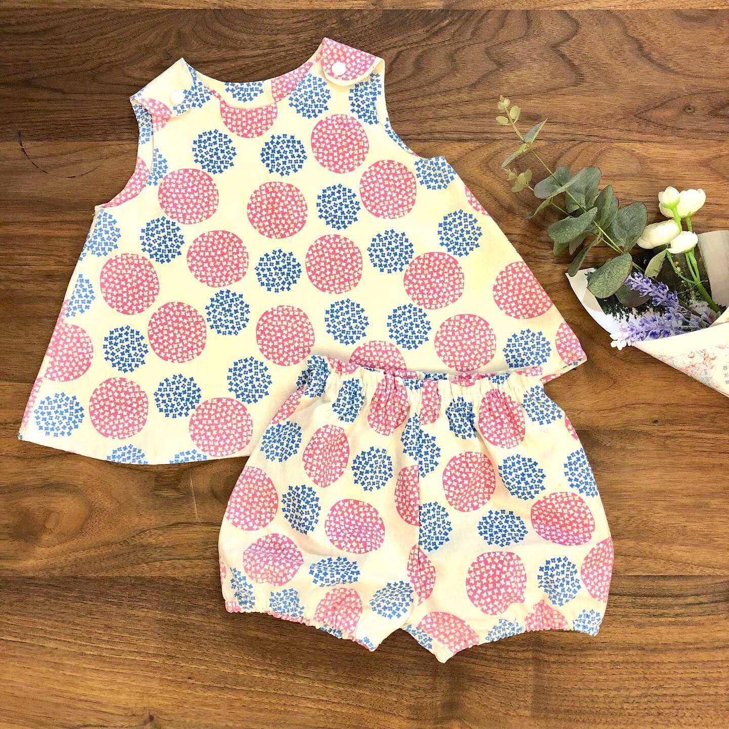 Pink x Blue Polka Dot Kids Set