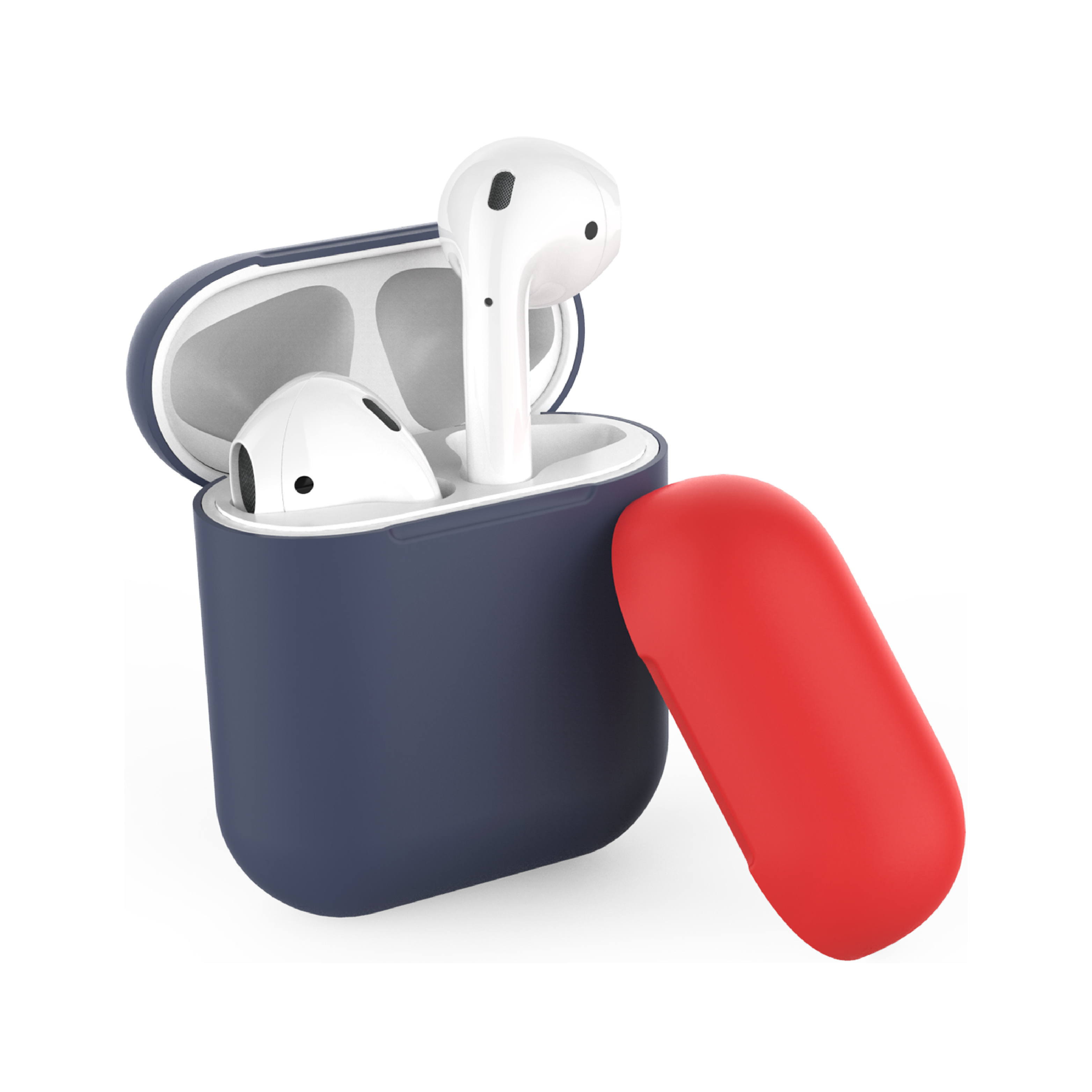 Airpods 2（第二代） 專用矽膠保護套 時尚撞色款 Ahastyle Taiwan