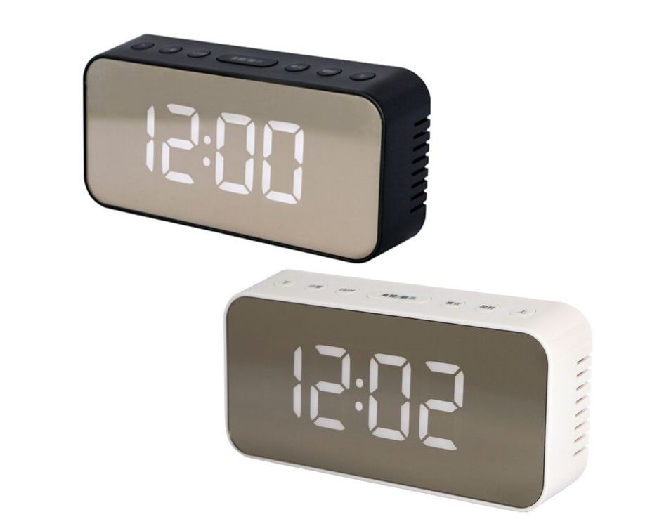 【KINYO】多功能時尚鏡面電子鐘(TD-393)