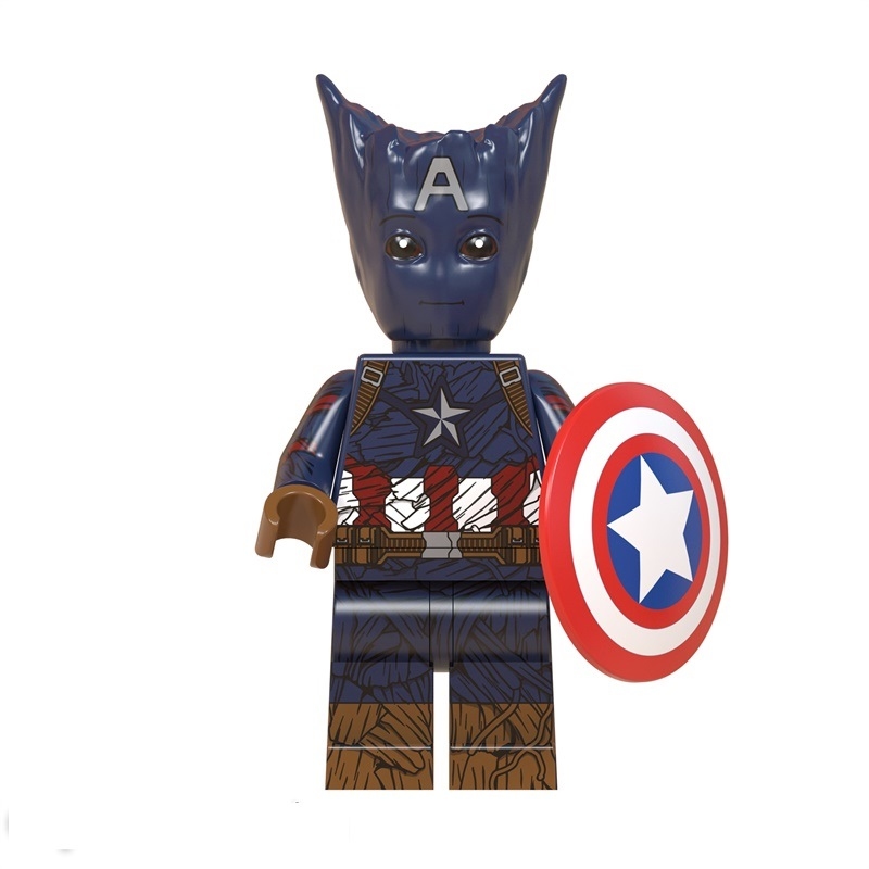 Groot x Captain America Super Heroes Custom Minifig