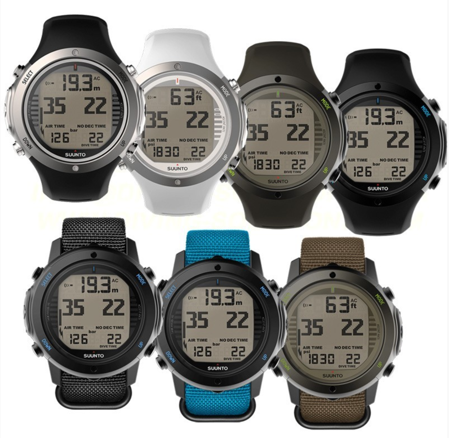 Suunto Computer D6i Novo Zulu Color Wrist Watch Dive Co