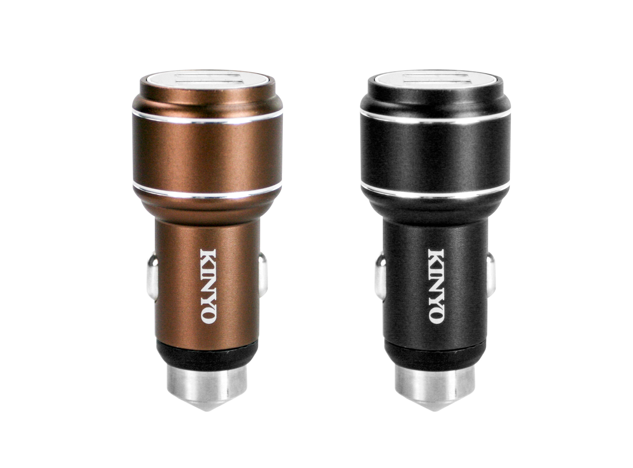 【KINYO】鋁合金USB車用充電器 (CU-53)