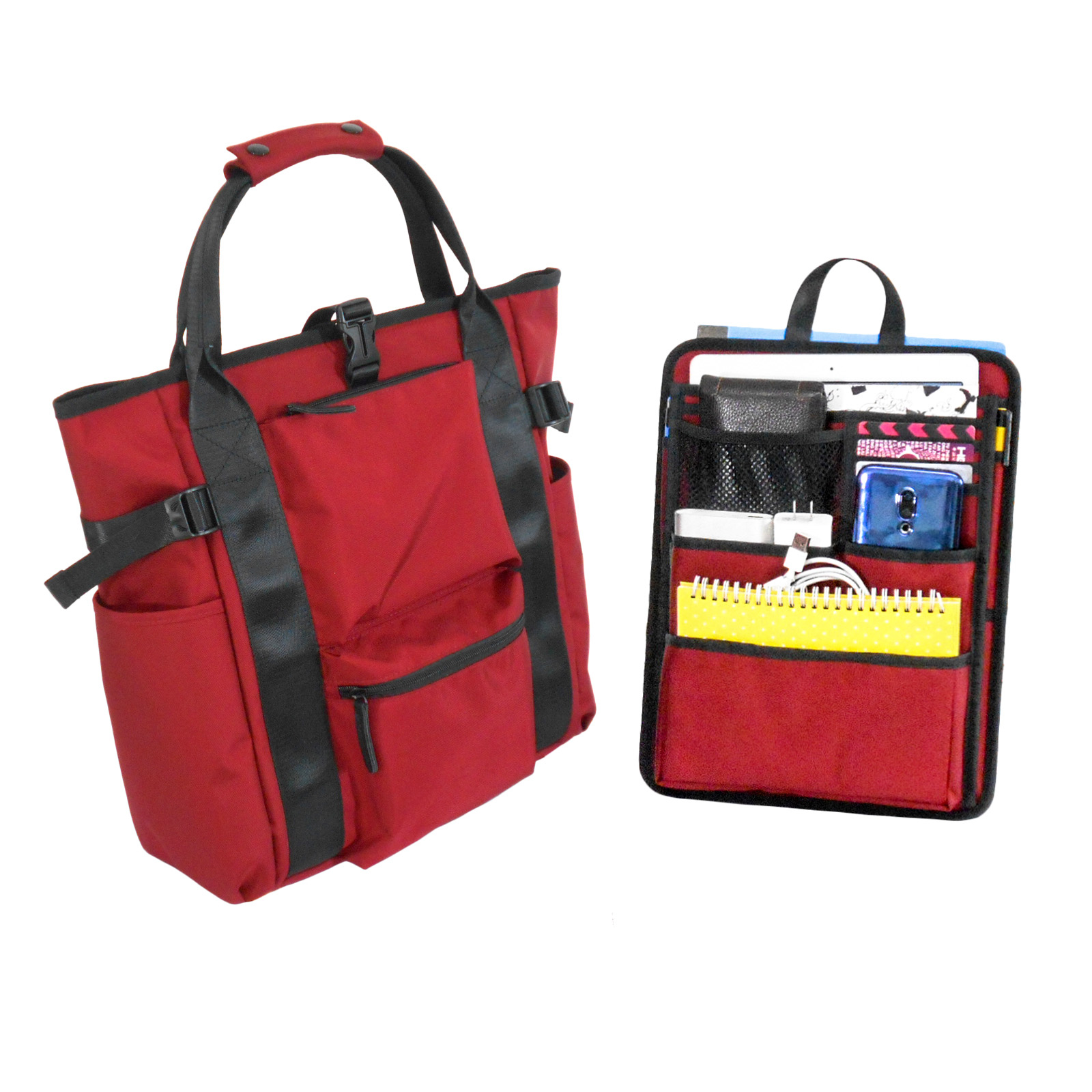 3 ways Bag + Insert Organizer Set Smart Casual Bag Offi