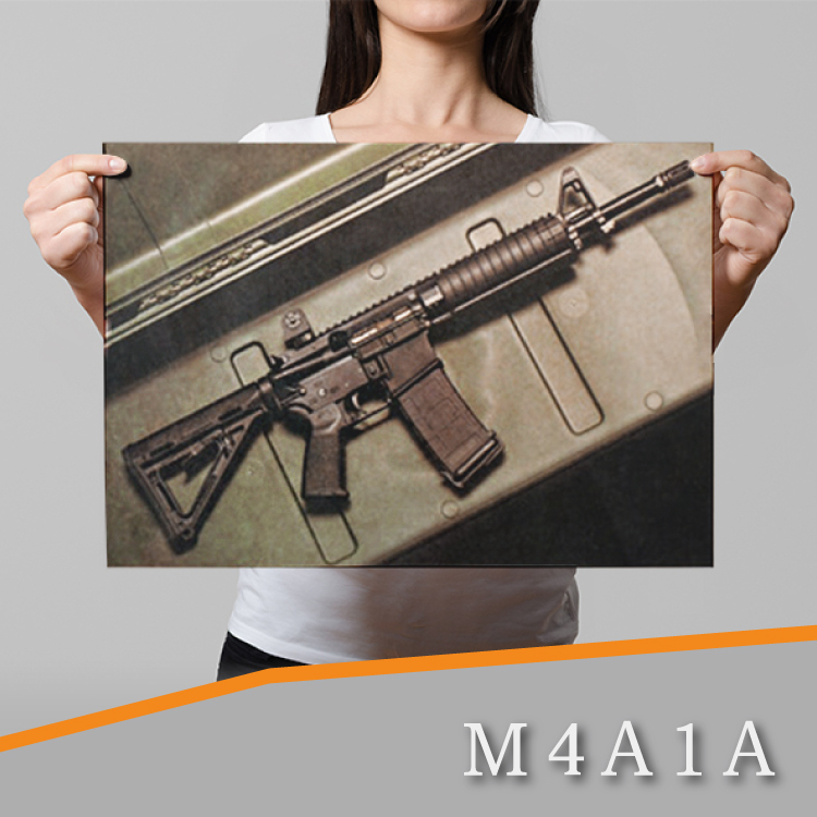P061 | M4A1A | 復古牛皮海報